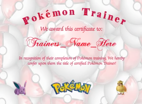 Pokemon Trainer Certificate 2 | Editable Pokemon – Clever Certificates